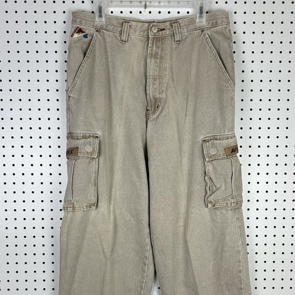 Avirex | Pants | Avirex Cargo Wide Leg Khaki Tan Pants Jnco Skate Baggy ...